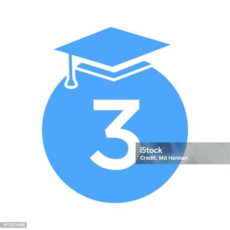 편지 3 교육 로고 템플릿 교육 졸업 모자를 사용한 교육 로고 타입 개념 개념에 대한 스톡 벡터 아트 및 기타 이미지 개념
