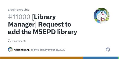 [library manager] request to add the m5epd library · issue 11000
