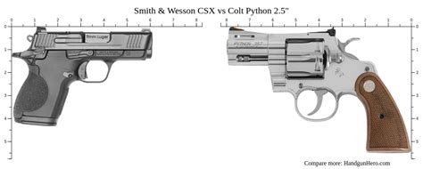 Smith Wesson CSX Vs Colt Python 2 5 Size Comparison Handgun Hero