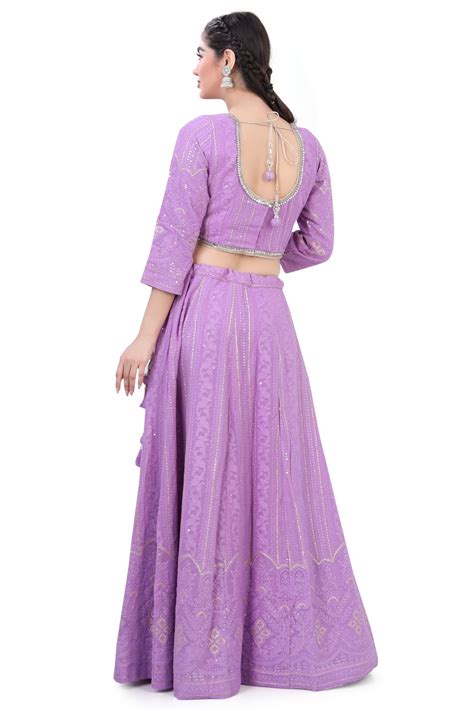 Lavender Lehenga Choli Partywear Lehenga By Dulhan Exclusives