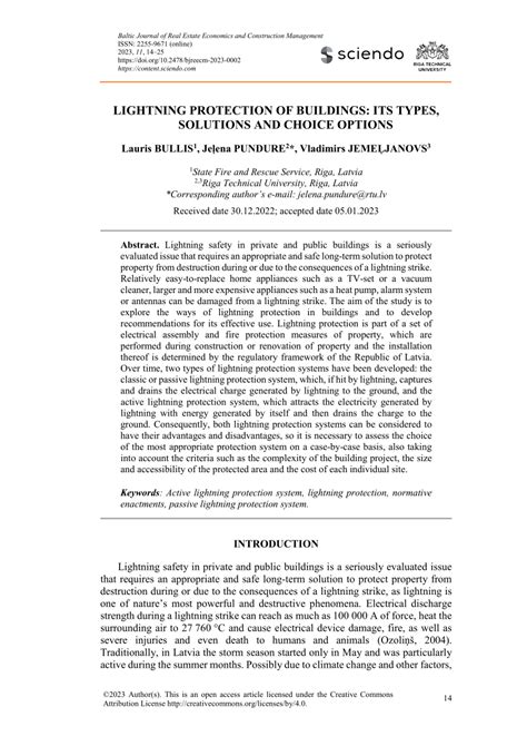 Pdf Lightning Protection Of Buildings Its Types Solutions And Choice Options