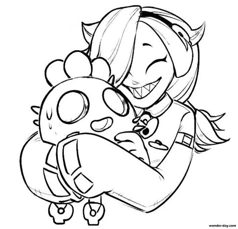 Colette Brawl Stars Coloring Pages Free Printable Star Coloring Pages Cartoon Coloring