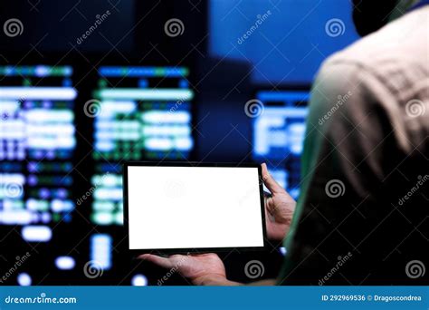 Serviceman Conducting Server Auditing Stock Photo Image Of Checkup
