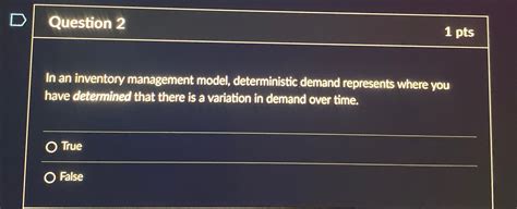 Solved Question 21 ﻿ptsin An Inventory Management Model