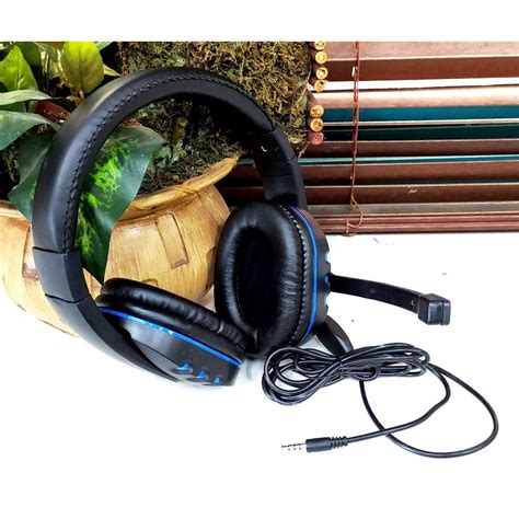 Jual Gaming Headset Dengan Mic Murah Non Merk Warna Biruhitam 560191