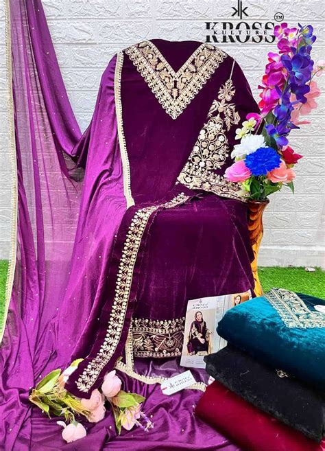 Kross Kulture Kk 056 Colors Exclusive Designer Pakistani Velvet Collection