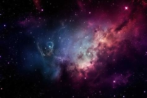 A Galaxy Filled With Colorful Stars And Nebulae Surrounded By A Dark