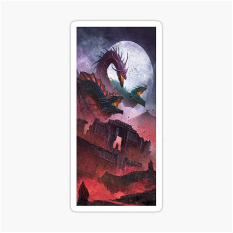 The Three Headed Dragon Sticker For Sale By Yassinke Redbubble