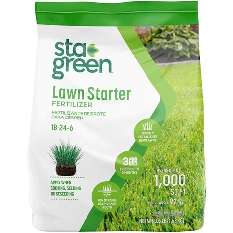 Sta Green 36 Lb 1000 Sq Ft 18 24 6 Lawn Starter Fertilizer 100551496