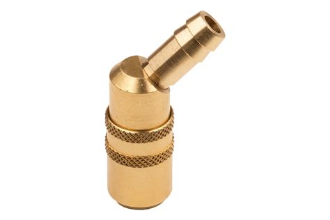 45° Dn6 Quick Coupling Socket With Hose End Brass Tst 060 Series Edis