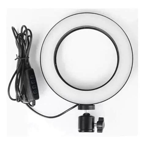Ring Light Mesa 16cm Tripé Iluminador Youtuber Maquiagem 6p Voltagem