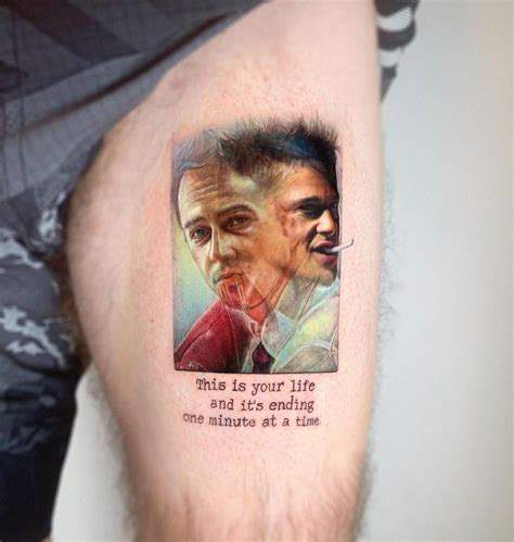 Fight Club Zitate Tattoo Brad Pitts Tattoos And Their Meanings A