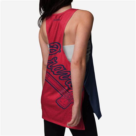 Atlanta Braves Womens Side Tie Sleeveless Top Foco