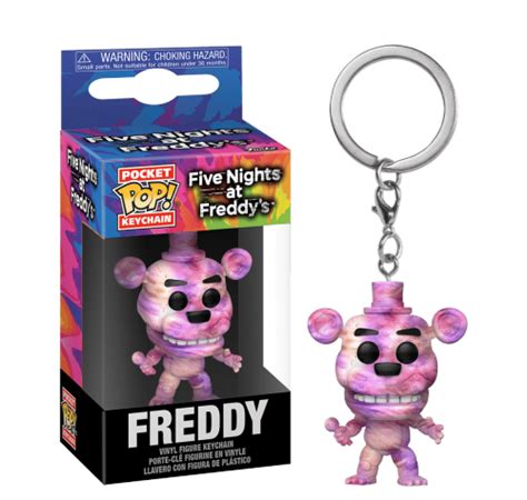 Фигурка Фредди в технике тай дай брелок Freddy Tie Dye Keychain