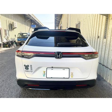 Honda 2022 2023年 Hrv專用 鋼琴烤漆黑 鷗翼款 M型尾翼 尾翼 壓尾翼 改裝尾翼 定風翼 導流板 無限 蝦皮購物
