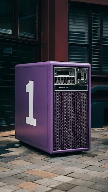 A Purple Computer Tower With The Number 1 On It Premium Ai Generated