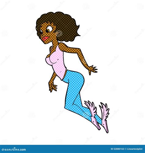 Comic Cartoon Flying Woman Stock Illustration Illustration Of Print