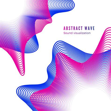 Abstract Color Music Album Cover Digital Sound Wave Visualization Audio Equalizer Isolated On