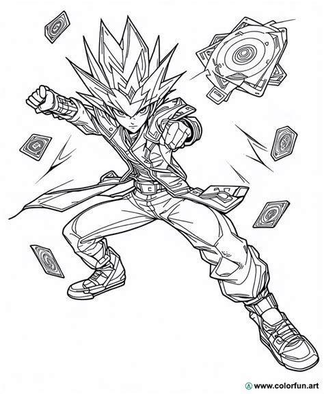 Disegno Da Colorare Di Yu Gi Oh Eroi Del Duello Scarica O Stampa