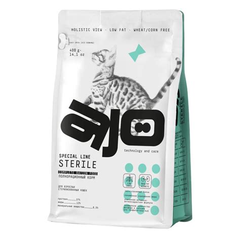 Ajo Cat Sterile сухой корм для активных стерилизованных кошек с высоким