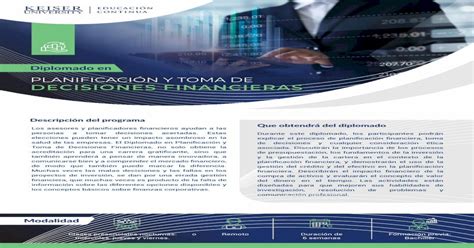 PlanificaciÓn Y Toma De Decisiones Financieras Pdf Document