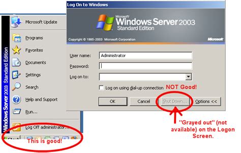 Remove The Shut Down Option From Start On Windows 2003 Server Software And Applications