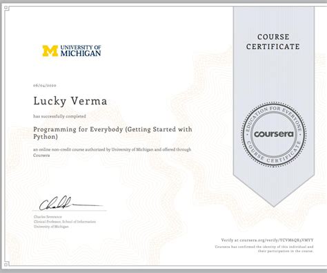 Lucky Verma On Linkedin Pythonprogramming Python3 Cousera Course
