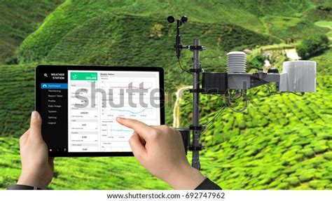 Weather Station Data Logging Wireless Monitoring Stock Photo 692747962