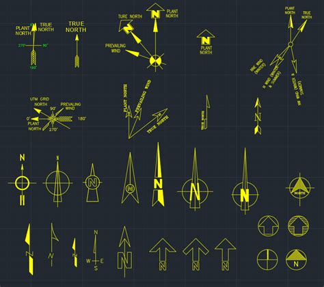 North Arrow Cad Blocks