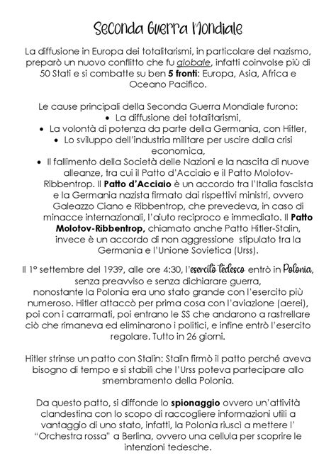 Appunti Storia Seconda Guerra Mondiale Docsity