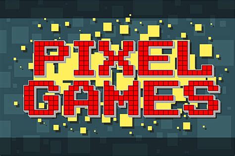 Vintage Text Button For Video Games Featuring Red Pixel Design Vector