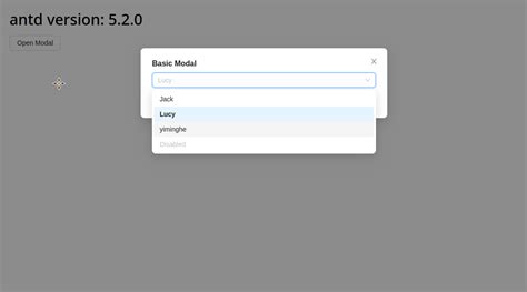 Mask Shouldnt Close Modal When Closing Select · Issue 40707 · Ant