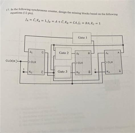 Solved In The Following Synchronous Counter Design The Chegg