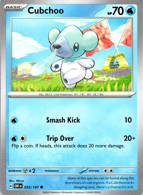 Cubchoo 53 Prices Pokemon Obsidian Flames Pokemon Cards