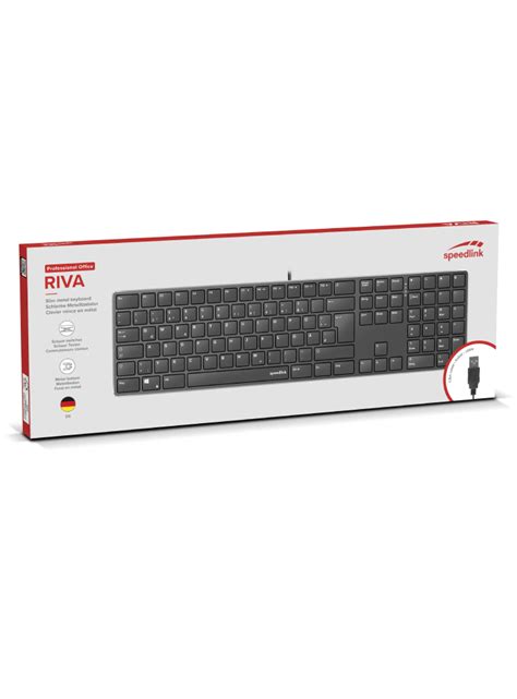 Keyboard Speedlink Riva Slim Metal Scissor Black Nordic Pentru Pc