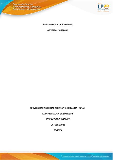 Tarea 3 Fundamentos De Economia Fundamentos De Economia Agregados