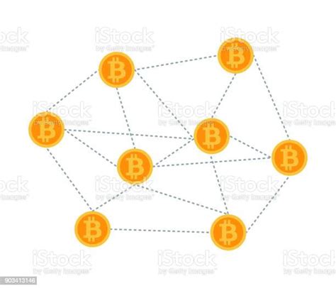 Bitcoin Cryptocurrency 네트워크 Blockchain 벡터 일러스트 레이 션 가상현실에 대한 스톡 벡터 아트 및 기타 이미지 Istock