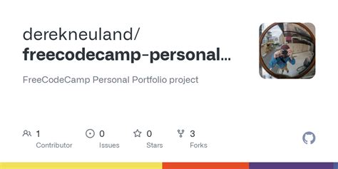 Github Derekneuland Freecodecamp Personal Portfolio Freecodecamp Personal Portfolio Project