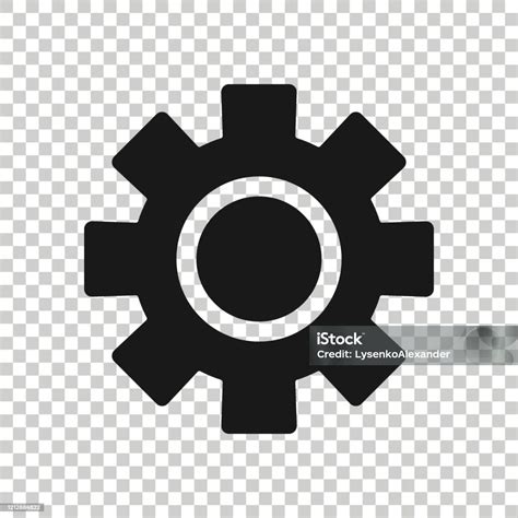 Icône Vectorielle Dengrenage Dans Le Modèle Plat Illustration De Roue
