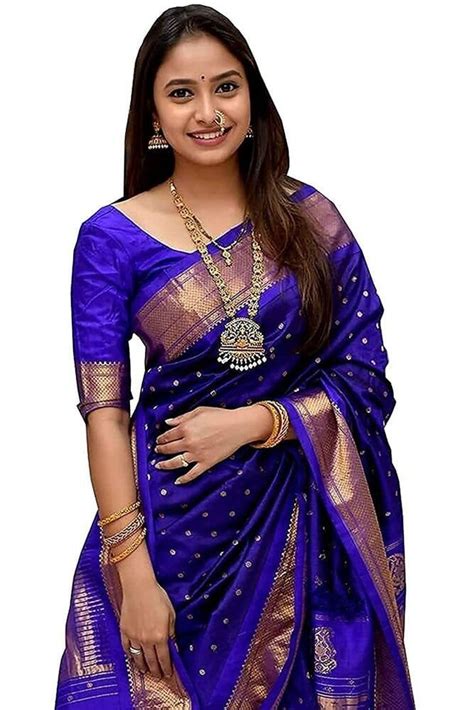 Blue Colour Beautiful Saree Wedding Wear Kanchipuram Silk Saree