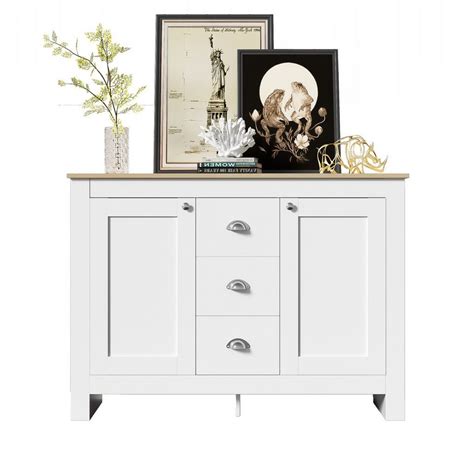Okwish Sideboard Warmweißer Holz Kommode Kommode Im Landhausstil 1 St