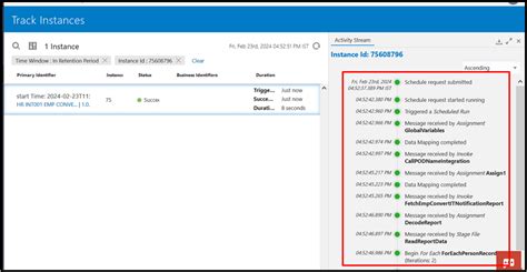 Not Able To See The Tracing Payload Details In Oic Integration — Cloud Customer Connect