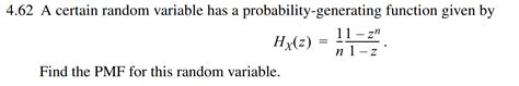 Solved 462 A Certain Random Variable Has A