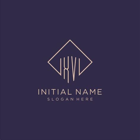 Initials Xv Logo Monogram With Rectangle Style Design 27934294 Vector