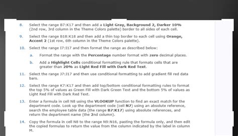 Help Me Figure Out How To Do These Steps In The Excel Chegg Com