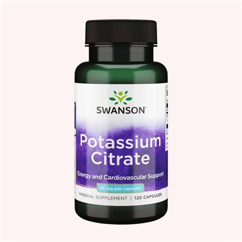 Potassium Citrate De Swanson 120 Gélules