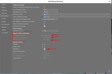 Opencl Gpu Acceleration Not Avaliable Solved Darktable