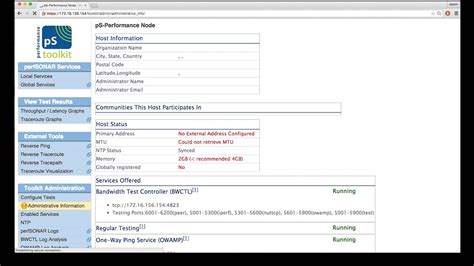 Perfsonar Configure Perfsonar Toolkit Youtube