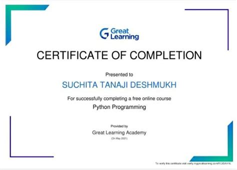 Suchita Deshmukh On Linkedin Pythonprogramming Greatlearning