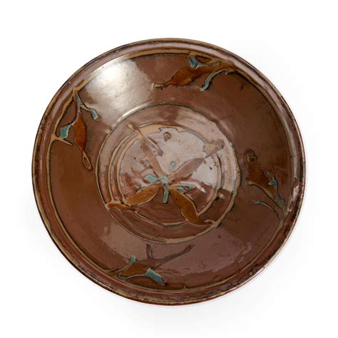 Bonhams Skinner Shoji Hamada 1894 1978 A Brown Glazed Stoneware Charger